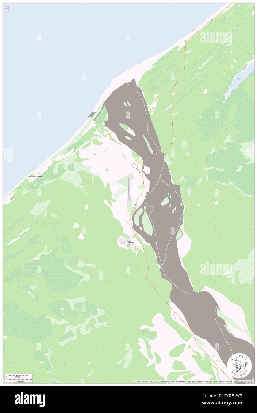 Haast Aerodrome, Westland District, NZ, New Zealand, West Coast, S 43 ...