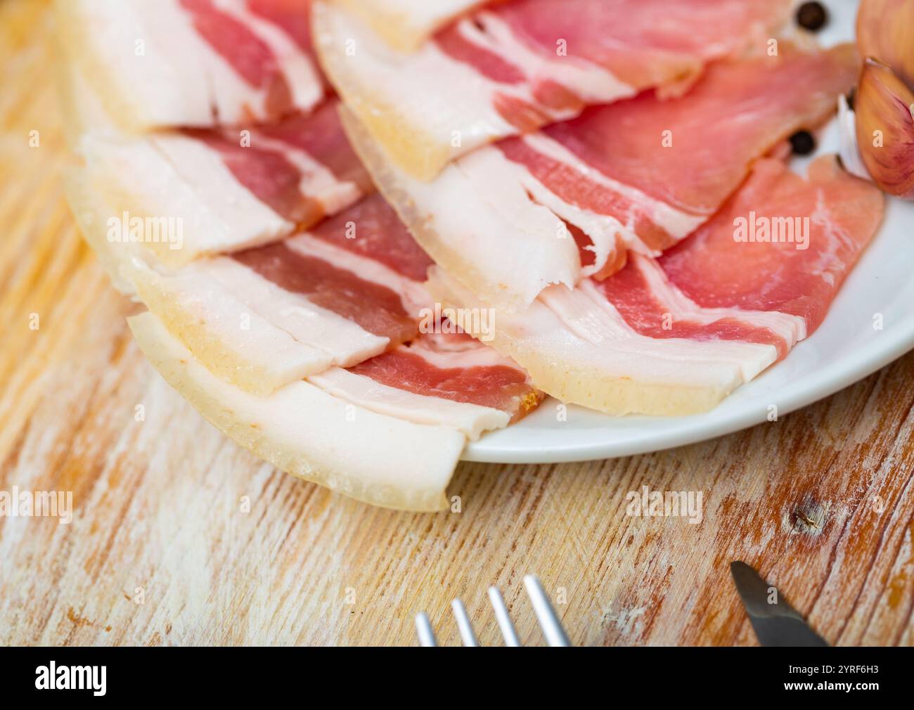 Pieces of raw pork lard Stock Photo - Alamy