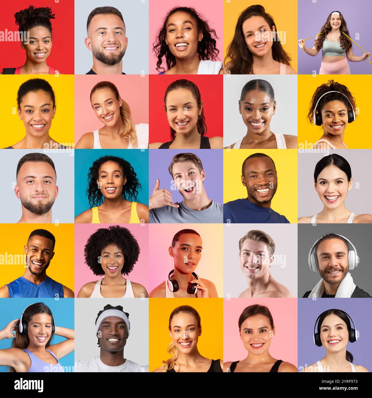 Diverse faces joy showcasing hi-res stock photography and images - Alamy