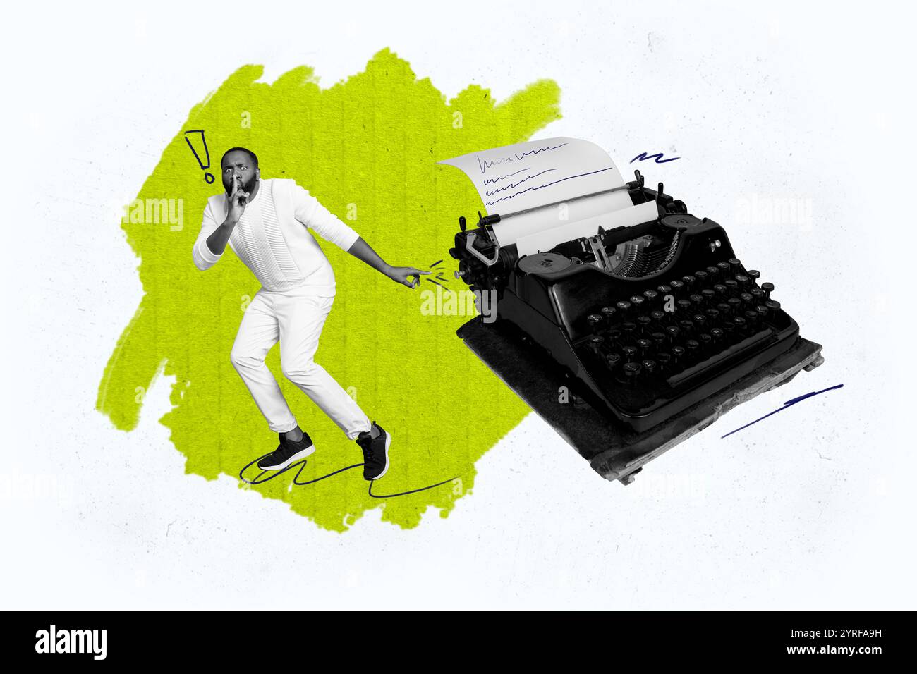 Journalist reporter correspondent typing Cut Out Stock Images ...