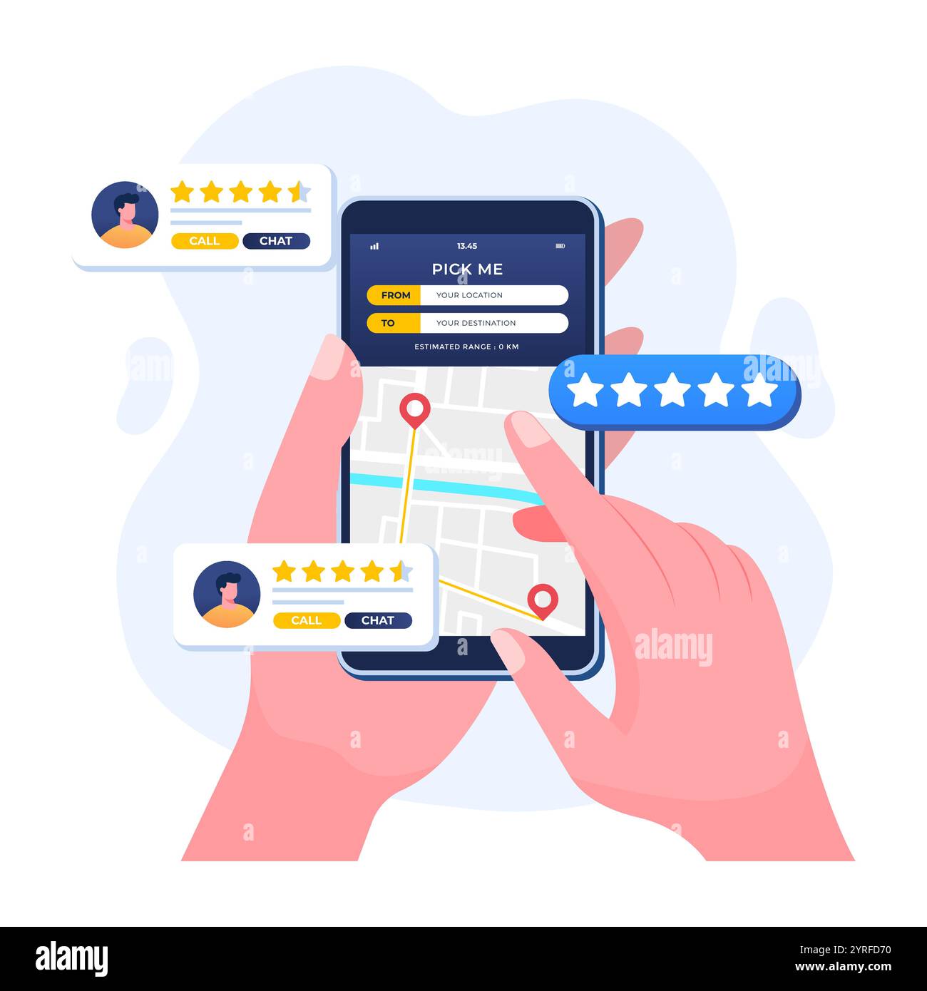 Taxi cab on map Cut Out Stock Images & Pictures - Alamy