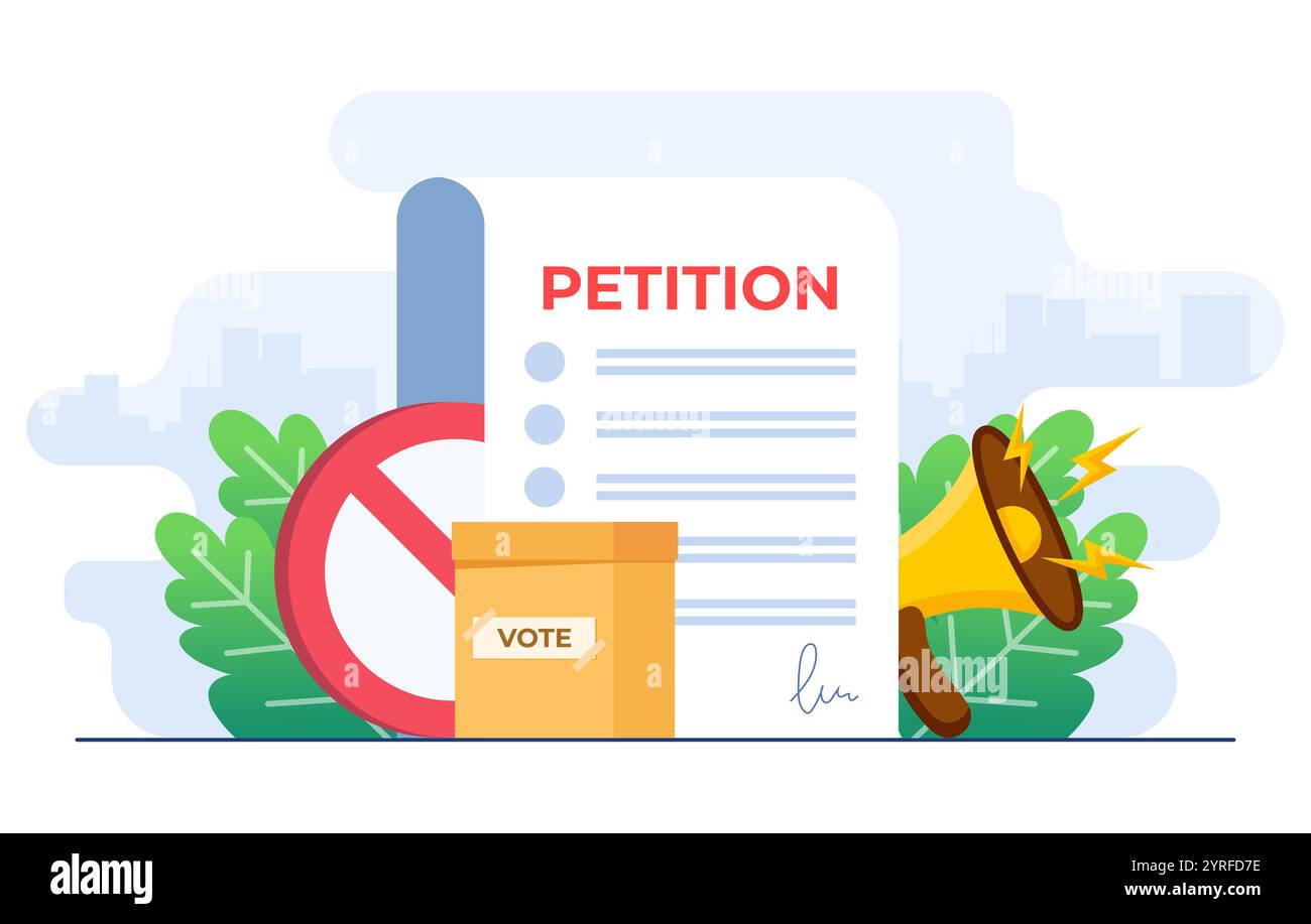 Petition concept flat illustration vector template, Petition form ...