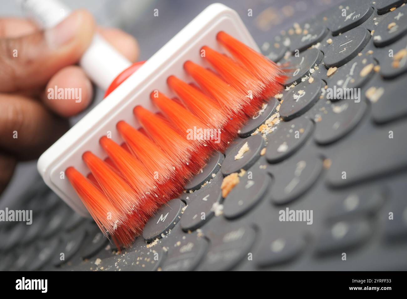 Cleaning Your Keyboard with a Brush An Effective Method for Dust ...