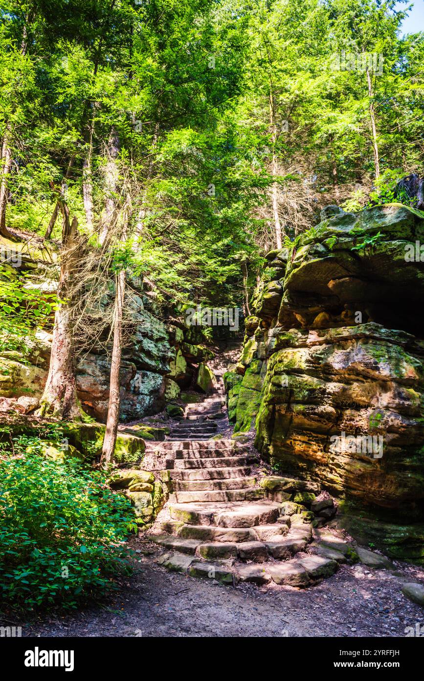 The Ledges Trail is a popular hiking trail at Cuyahoga Valley National ...