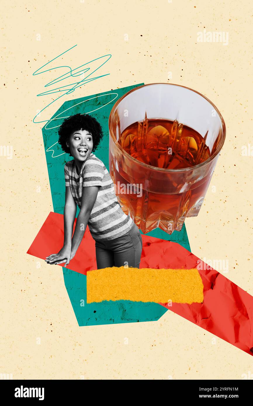Composite sketch image design trend artwork collage of afican race ...