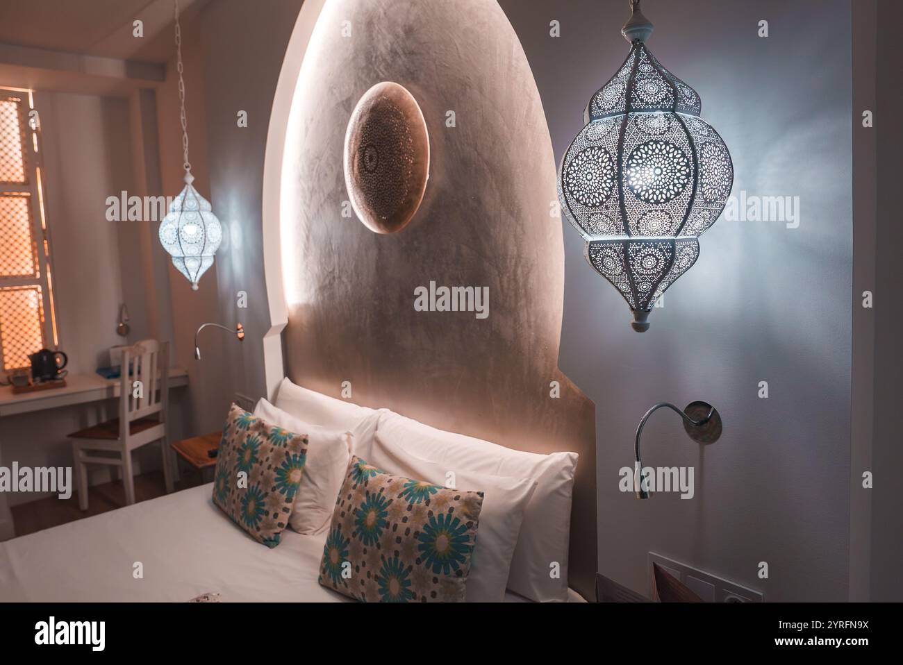 Luxurious Marrakech Style Hotel Room with Moroccan Decor Elements Stock ...