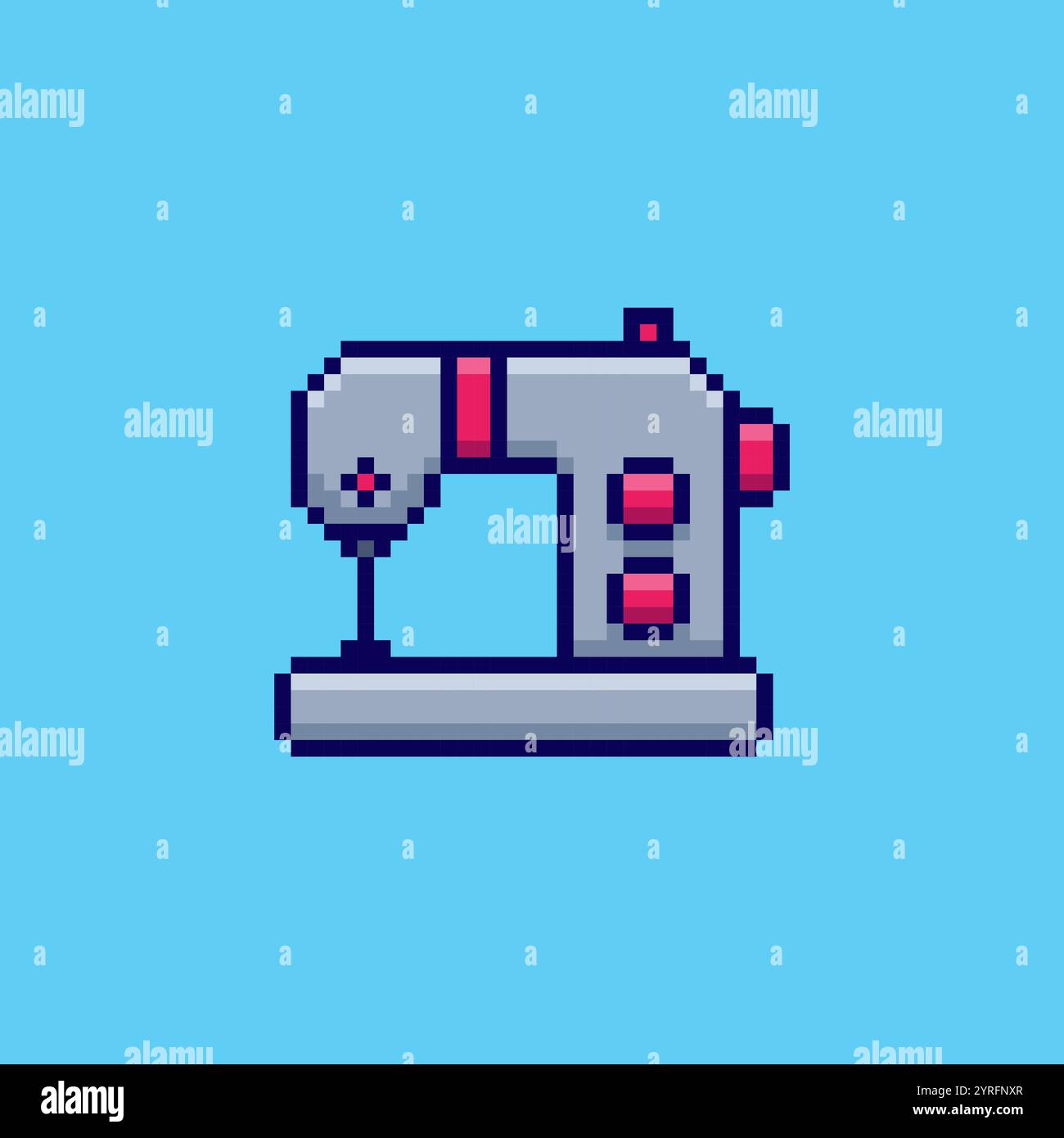 Pixel art Sewing Machine game asset design Stock Vector Image & Art - Alamy