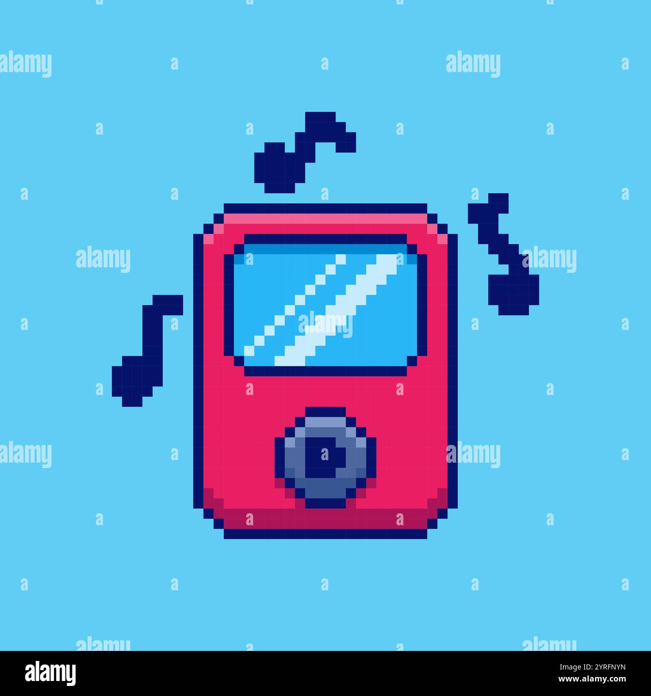 Pixel art Music Player game asset design Stock Vector Image & Art - Alamy