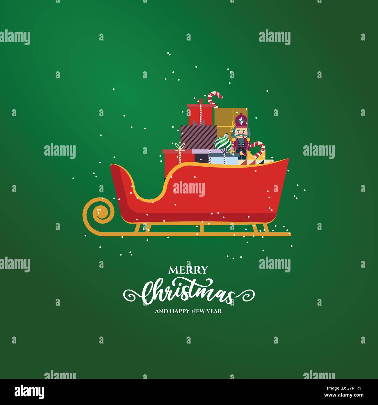 Sleigh vector clipart hi-res stock photography and images - Alamy