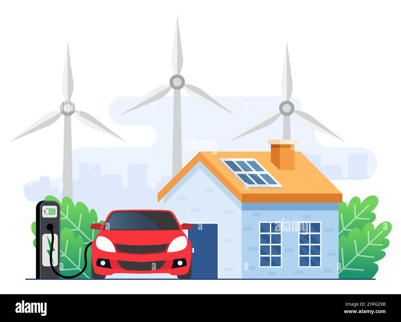 Charging station solar panels Stock Vector Images - Alamy