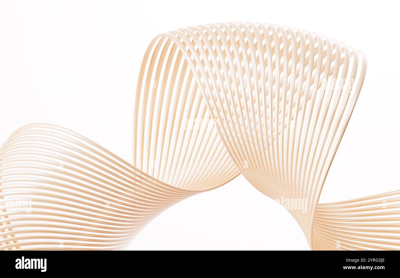 Abstract metal curve background, 3d rendering. 3d illustration Stock ...