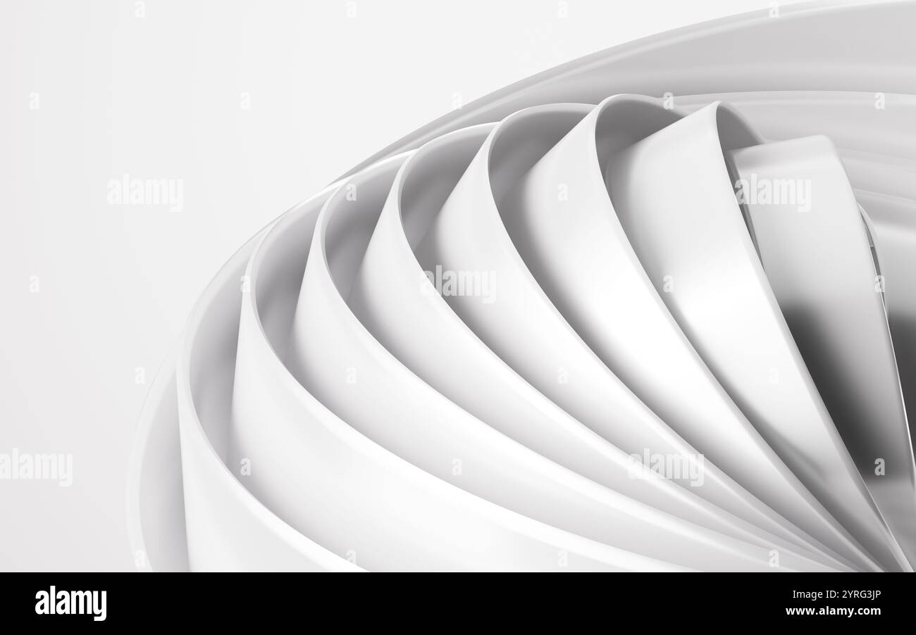 Abstract metal curve background, 3d rendering. 3d illustration Stock ...