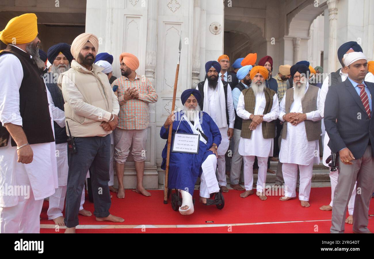 AMRITSAR, INDIA - DECEMBER 3: As per tankhah (religious punishment ...