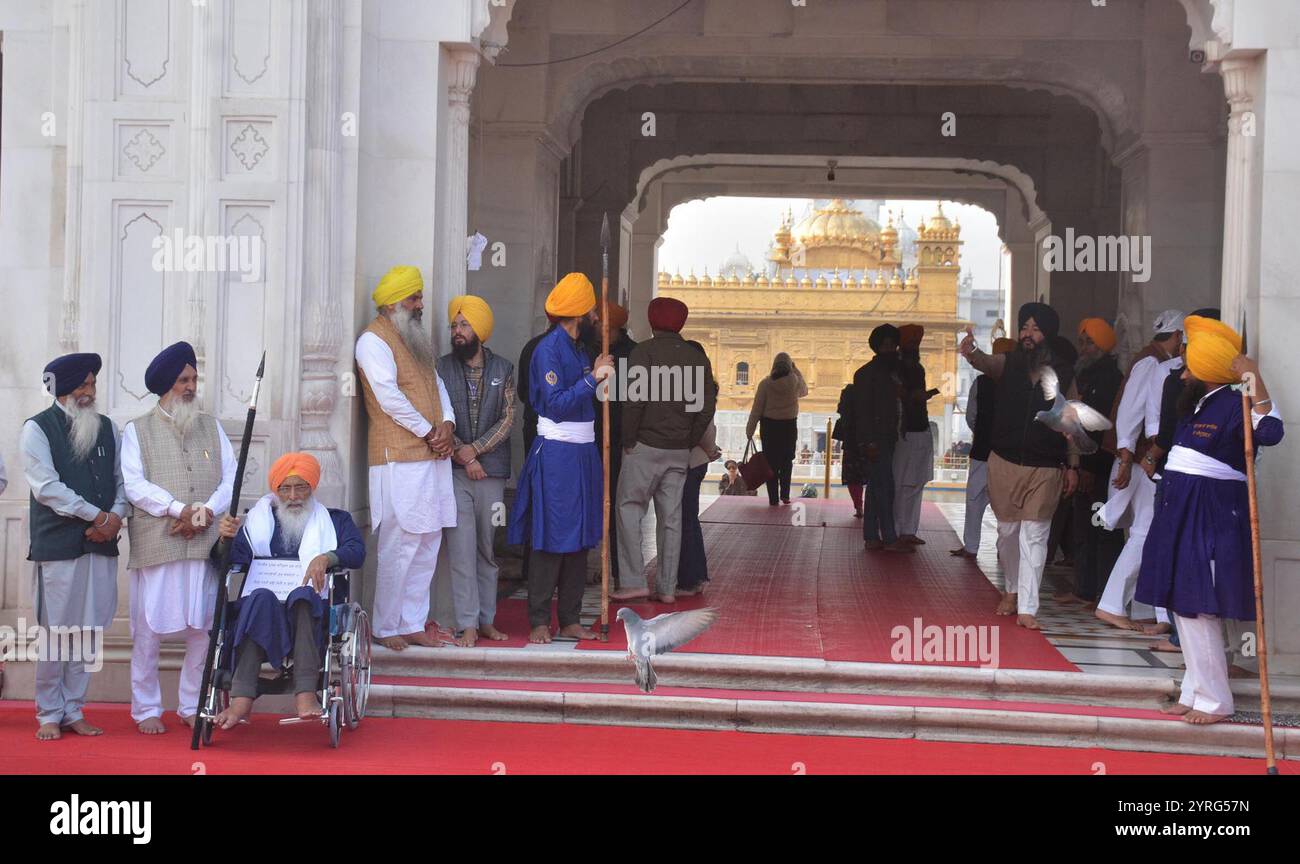 AMRITSAR, INDIA - DECEMBER 3: As per tankhah (religious punishment) awarded by Akal Takht ...