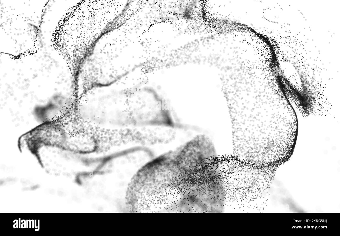 Abstract splashing particles, colorful particles, 3d rendering. 3d ...