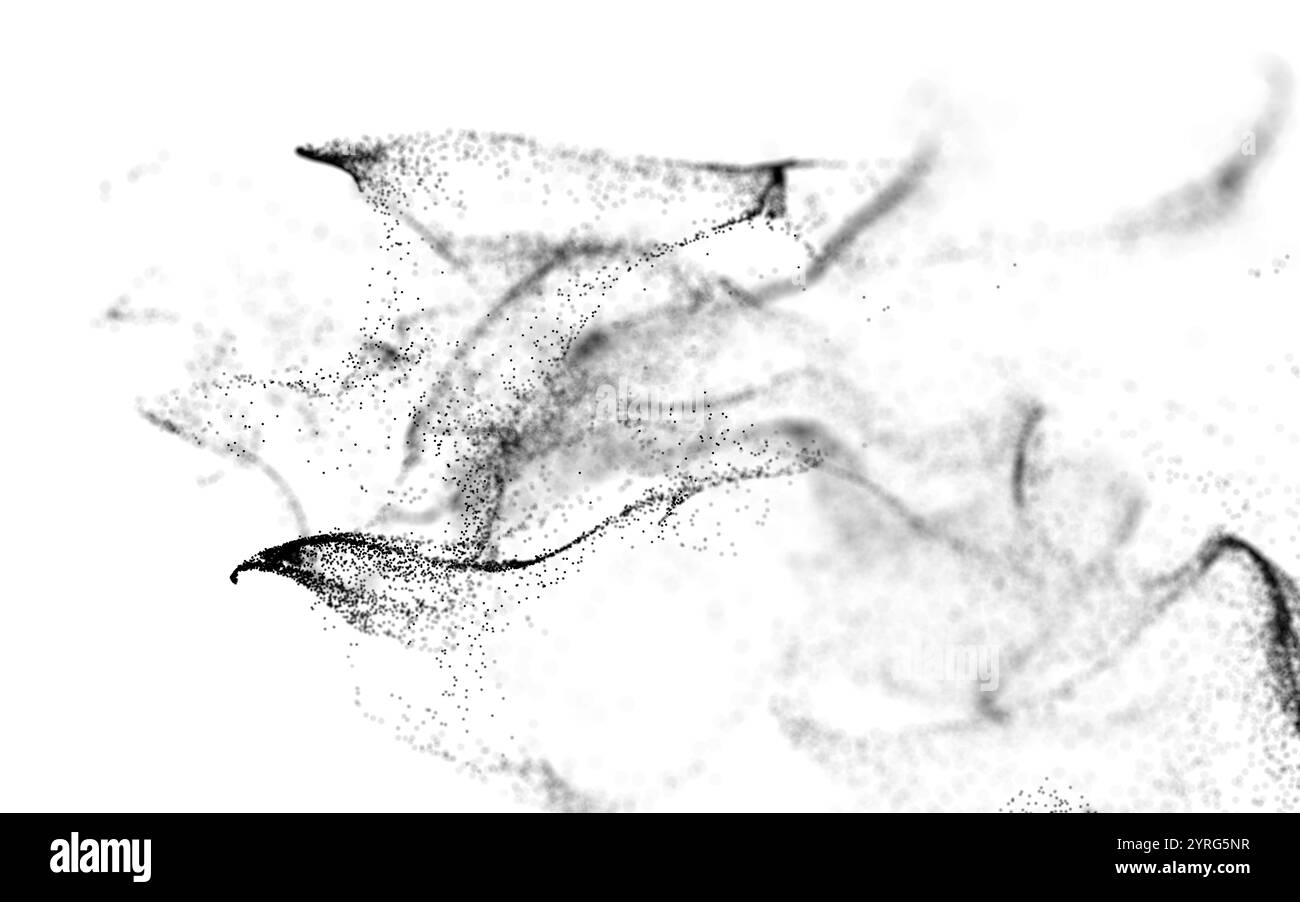 Flowing curve particles background 3d Cut Out Stock Images & Pictures ...