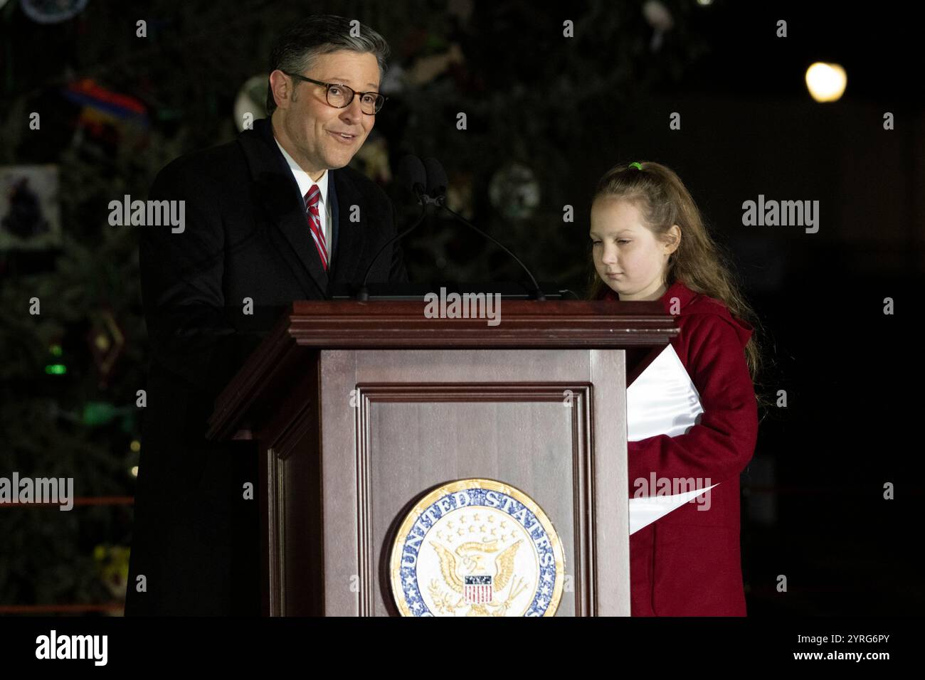 Speaker of the US House of Representatives Mike Johnson (Republican of ...