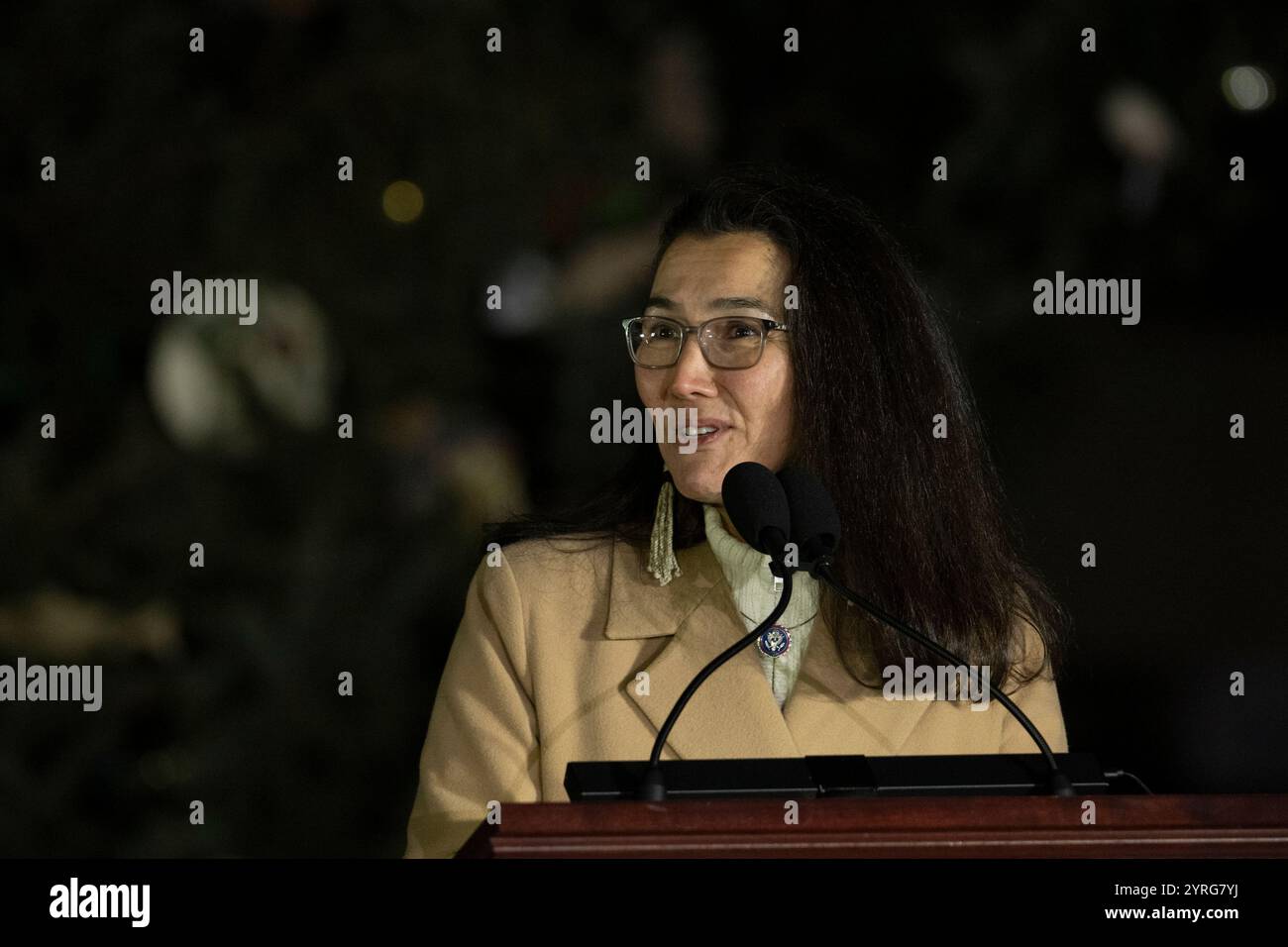 United States Representative Mary Peltola (Democrat of Alaska) speaks ...