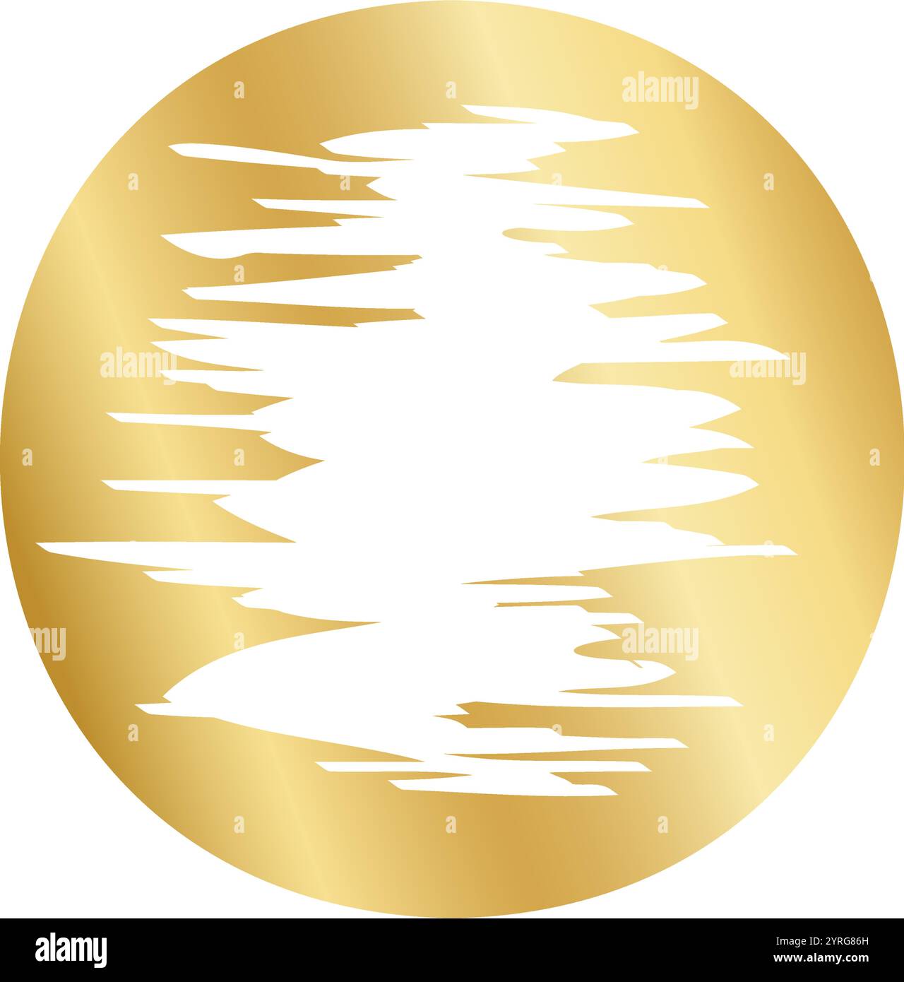 Golden round scratch card surface with scraped texture. Gold ...