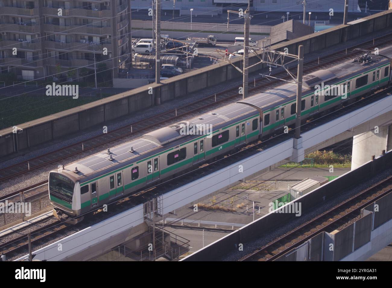 JR Saikyo Line Train Stock Photo - Alamy