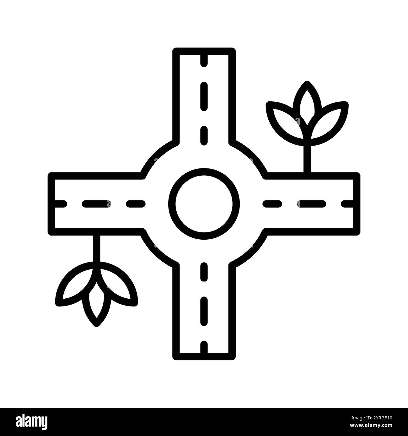 Roundabout road Black and White Stock Photos & Images - Alamy