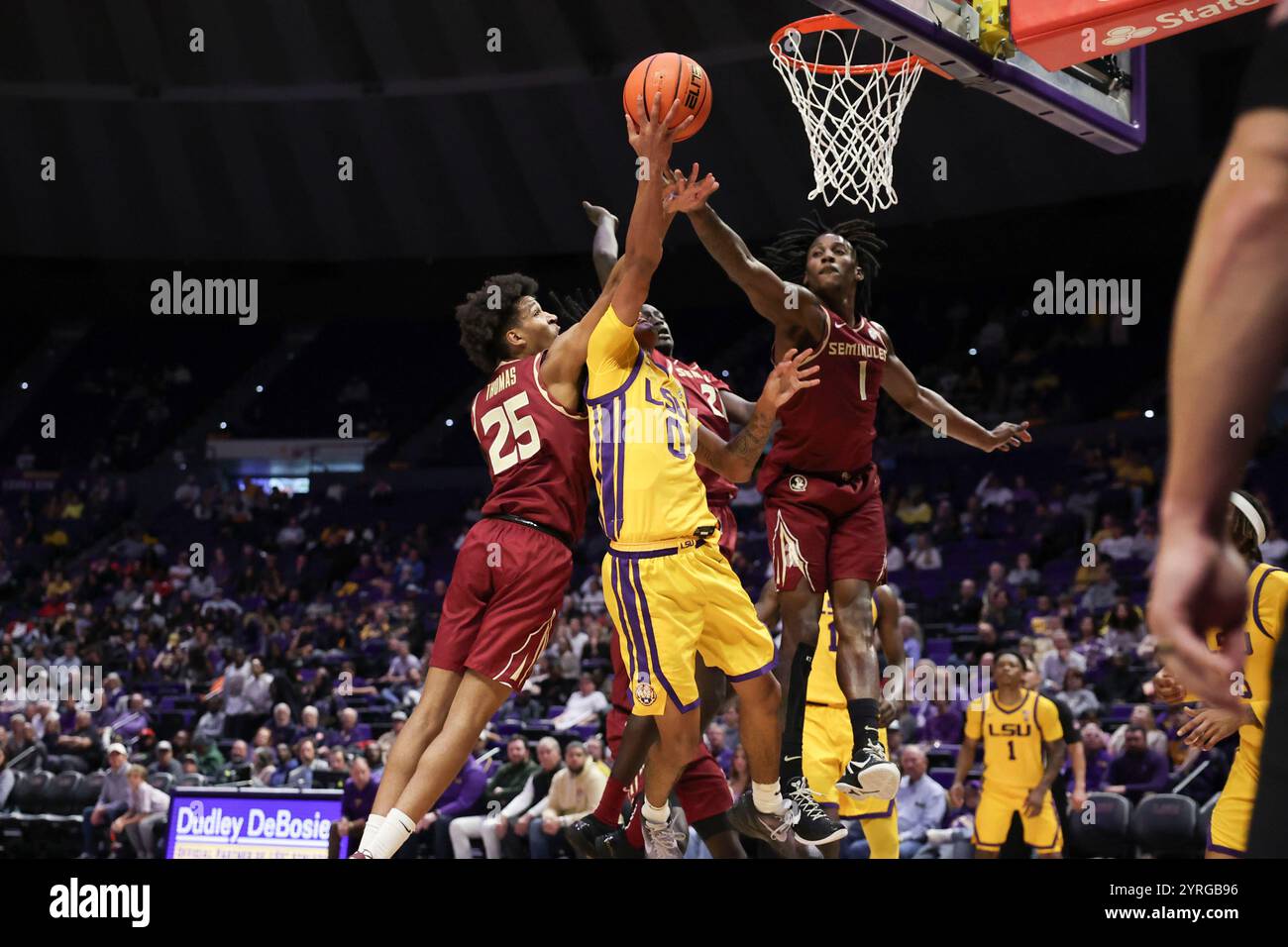 Baton Rouge, United States. 03rd Dec, 2024. LSU Tigers guard Vyctorius ...