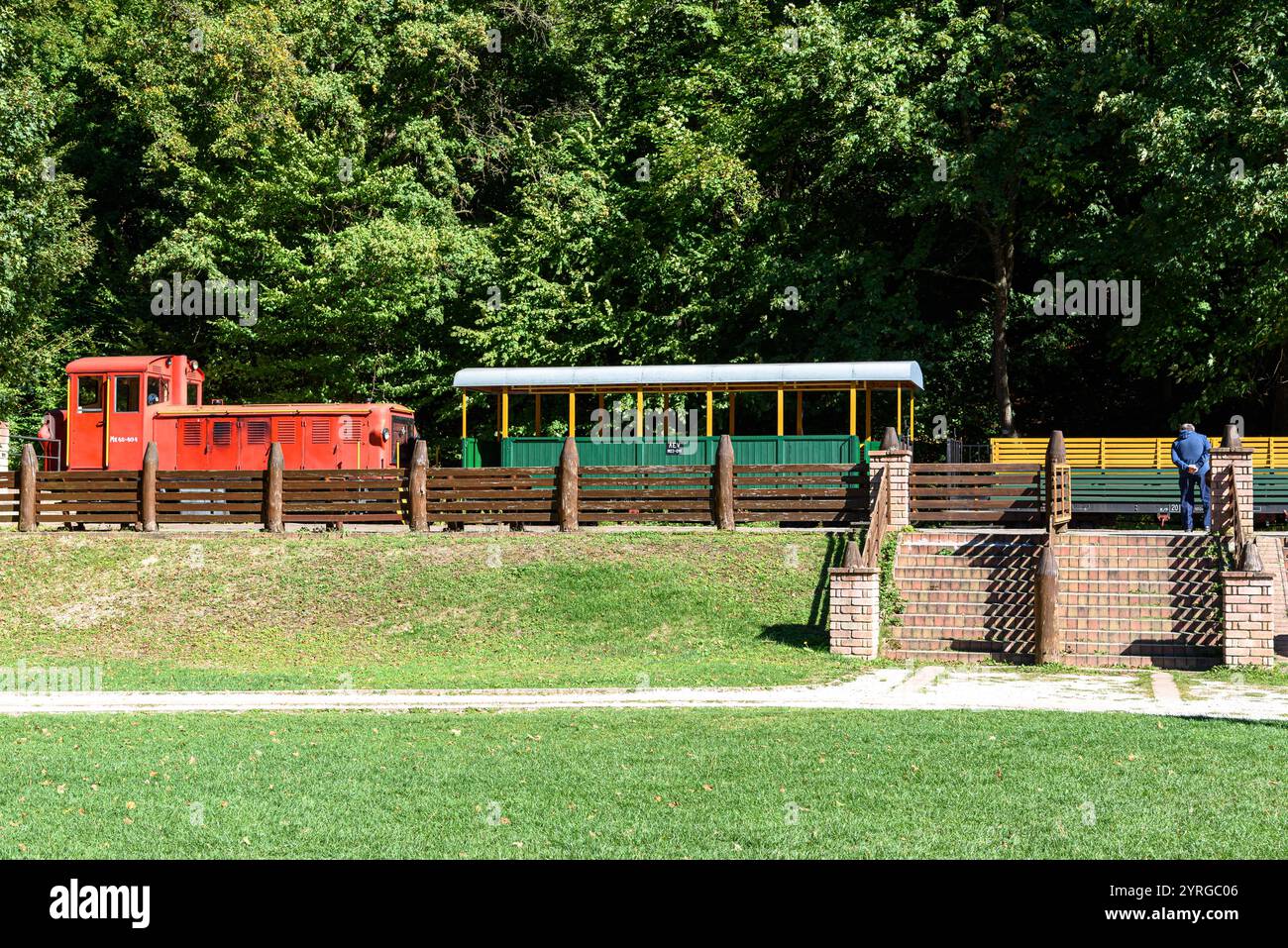 The narrow gauge forest train at Szilvasvarad in Hungary Stock Photo ...