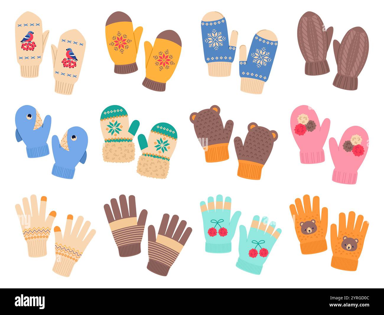 Warm winter glove cartoon Stock Vector Images - Alamy