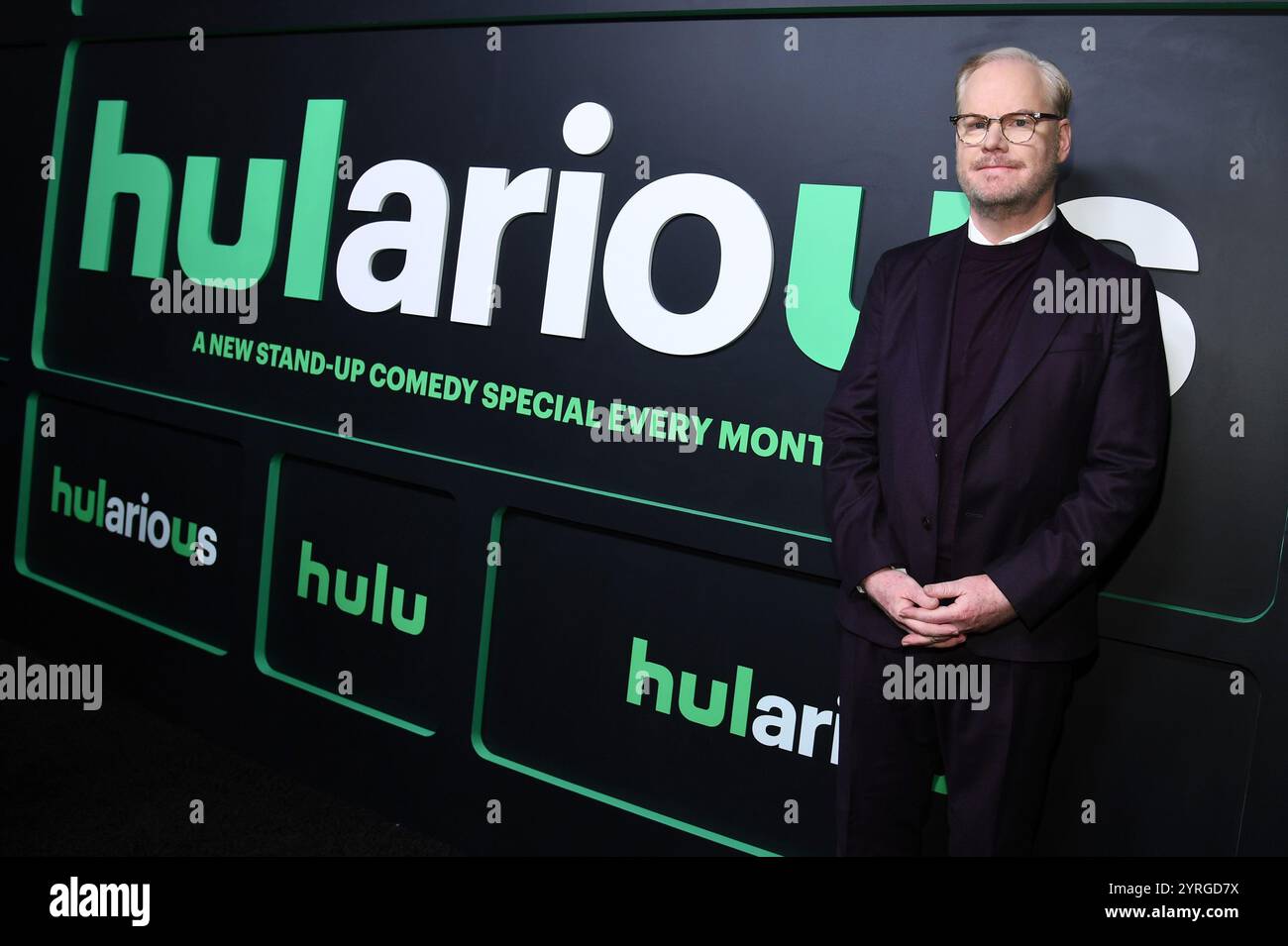 Comedian Jim Gaffigan attends Hulu's 'Hilarious' Stand-Up Comedy Launch at The Stand, New York ...