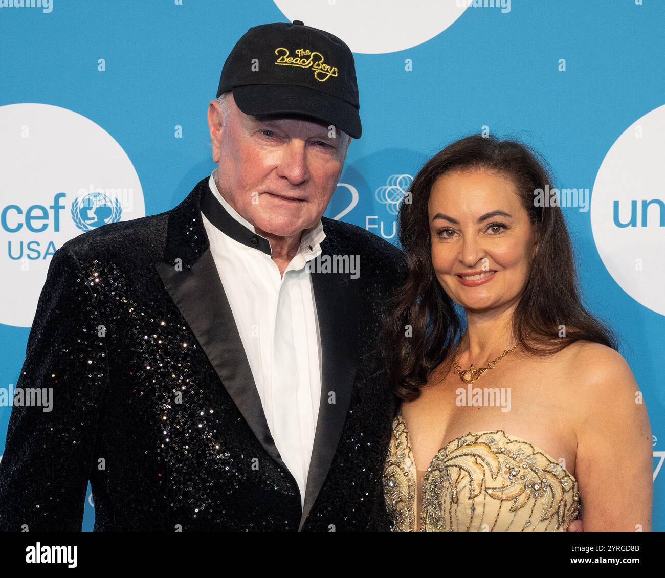 New York, USA. 03rd Dec, 2024. (L-R) Mike and Jacquelyne Love arrive at the 2024 UNICEF Gala at ...