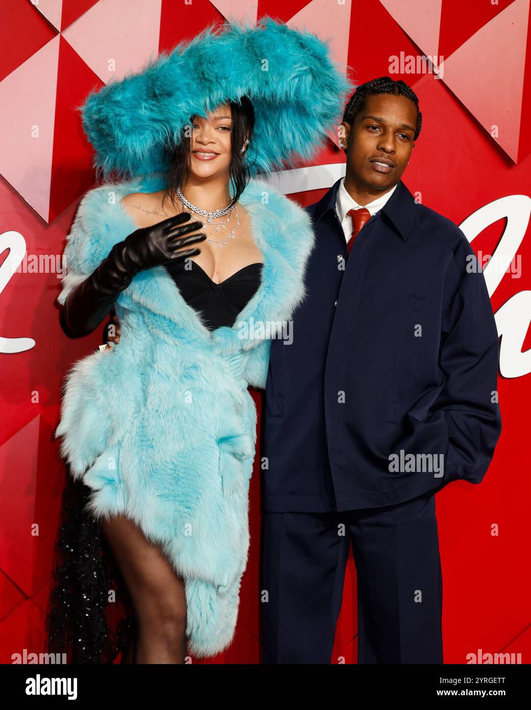 London, UK. 02nd Dec, 2024. Rihanna and ASAP Rocky attend The Fashion ...