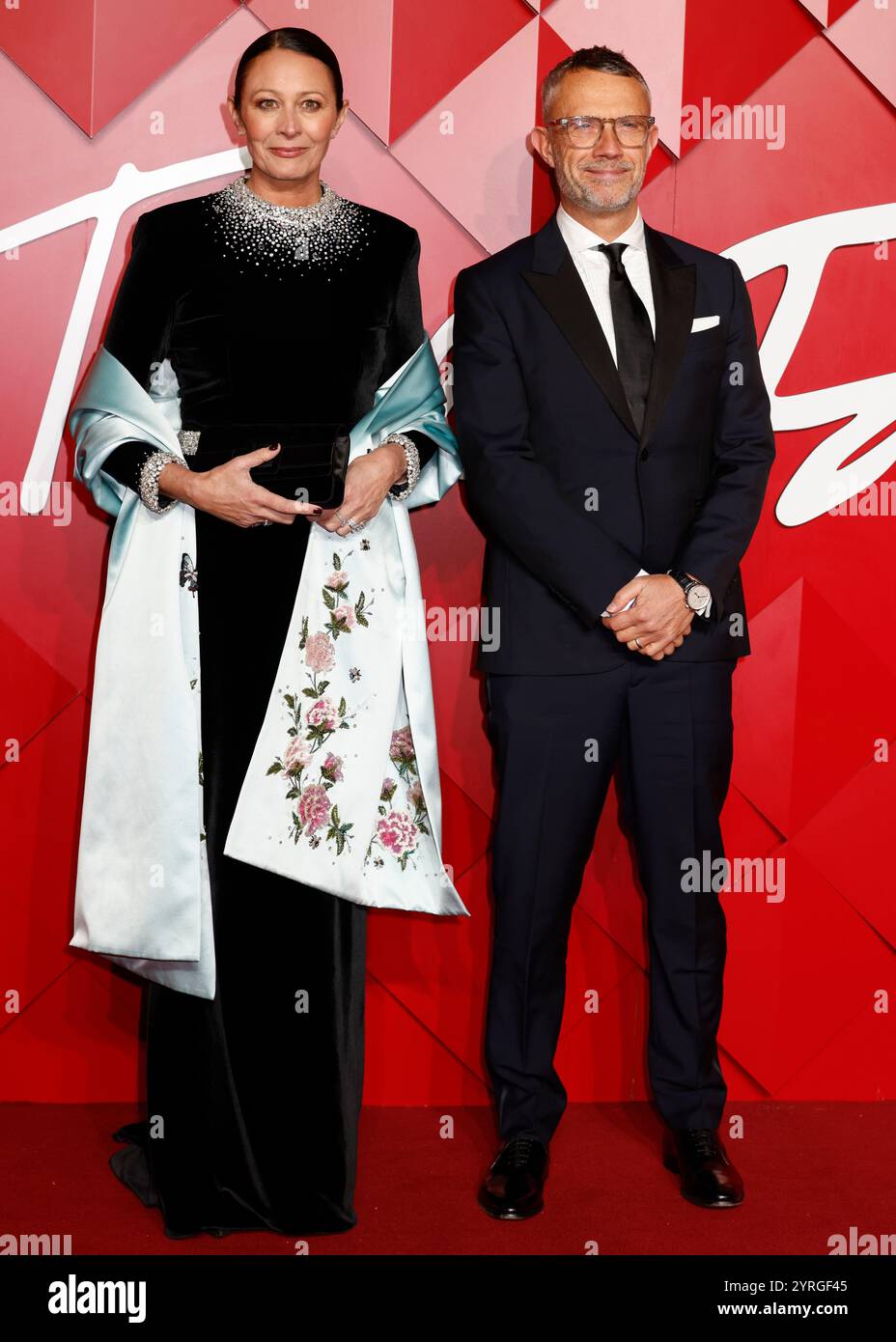 Caroline Rush and David Pemsel attend The Fashion Awards 2024 at the ...