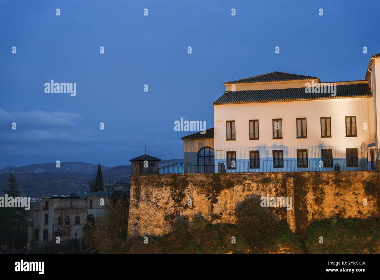 Luxury Boutique Hotel on Cliffside with Mountain and Valley Views Stock ...