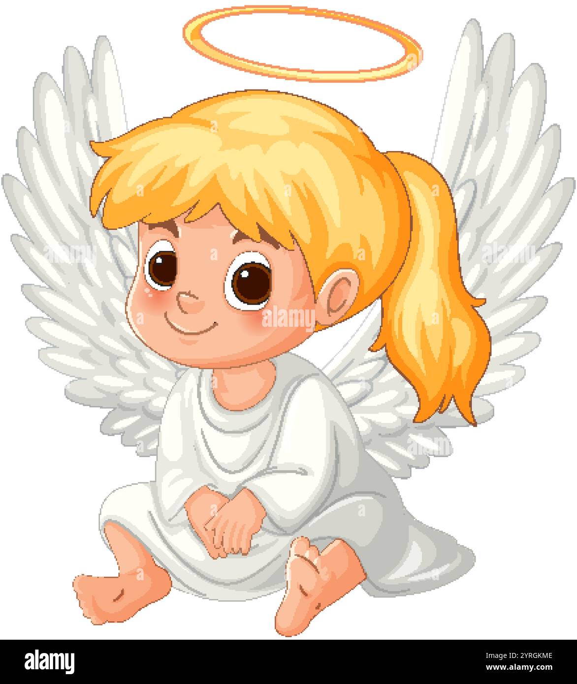 Cartoon angel wings golden Stock Vector Images - Alamy