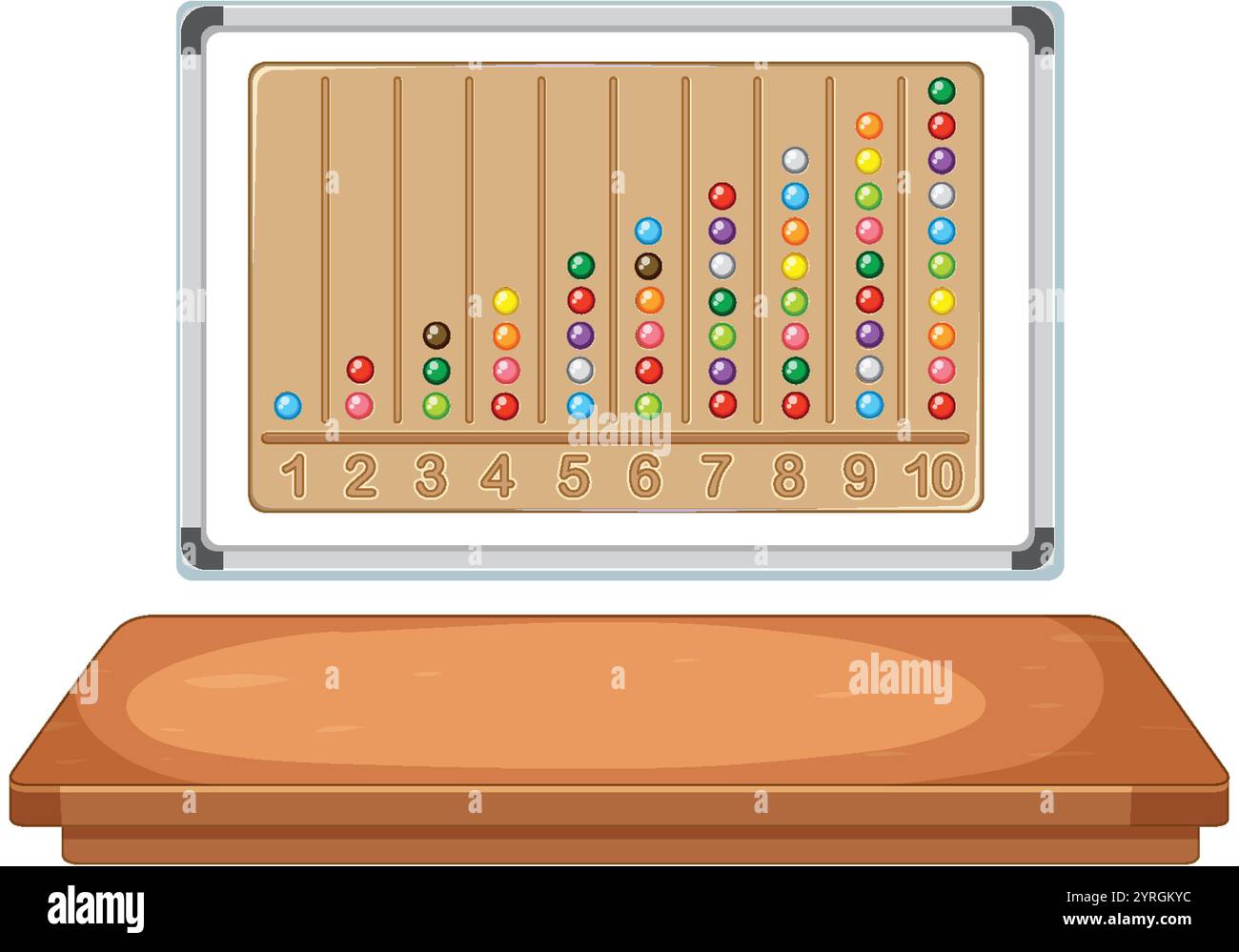 Illustration of an abacus with colorful beads Stock Vector Image & Art ...