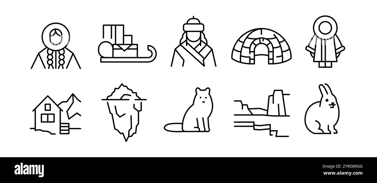 Arctic Icons Set Stock Vector Image & Art - Alamy