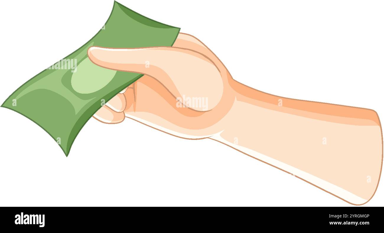 Illustration of a hand holding money Stock Vector Image & Art - Alamy