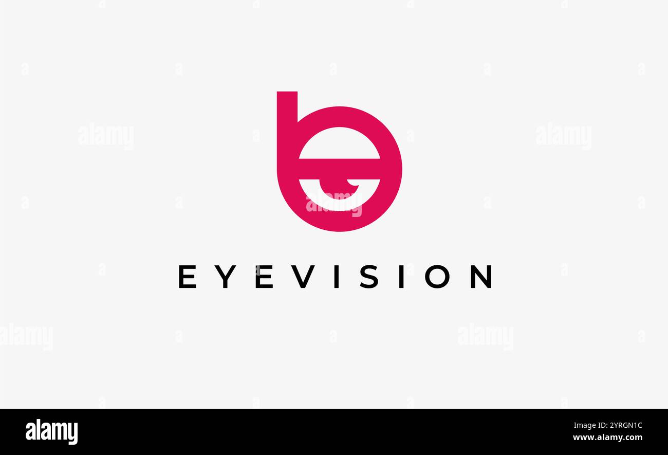 Logo Letter B and Eye Vision. Digital, visual with modern and ...