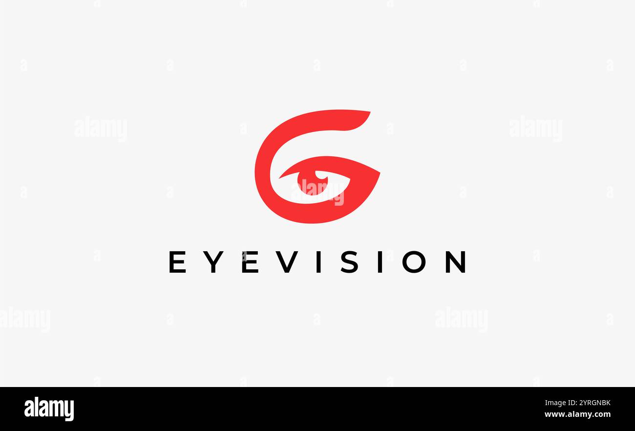 Logo Letter G and Eye Vision. Digital, visual with modern and ...