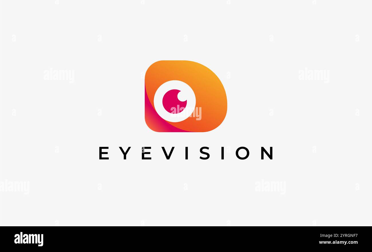 Logo Letter D and Eye Vision. Digital, visual with modern and ...