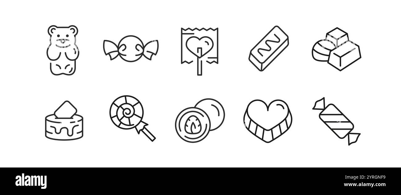 Sweet Icons Set Stock Vector Image & Art - Alamy