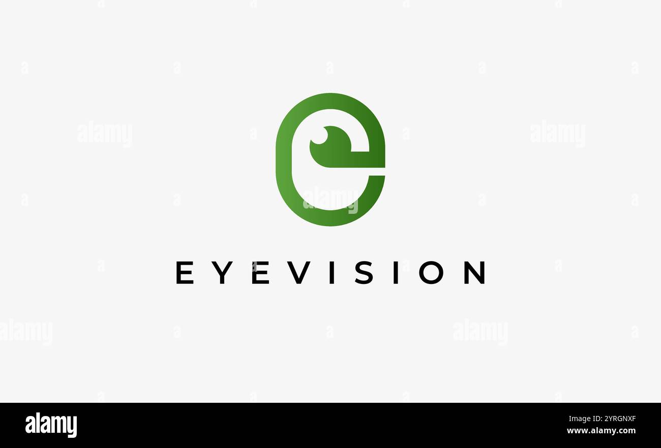 Logo Letter E and Eye Vision. Digital, visual with modern and ...