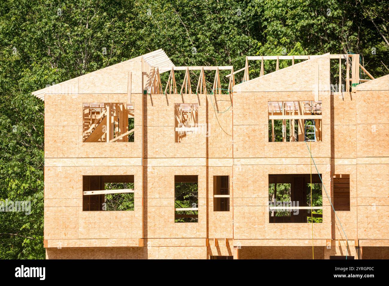 Wood frame construction for an apartment building in Vancouver, British ...