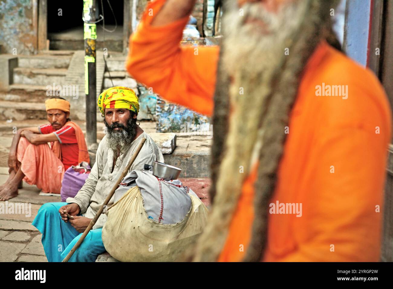 Sadhus in Varanasi, Uttar Pradesh, India Stock Photo - Alamy