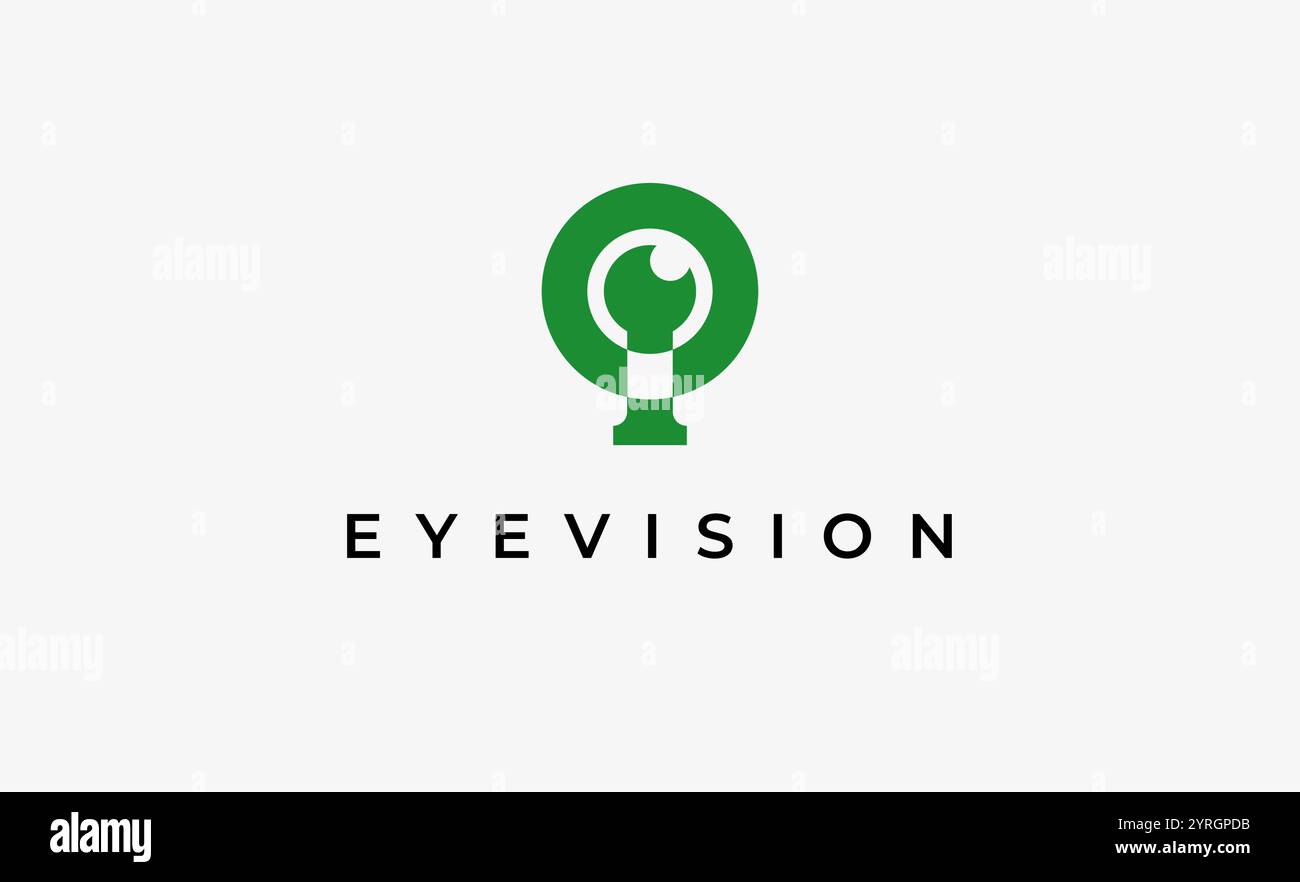 Logo Letter I and Eye Vision. Digital, visual with modern and ...