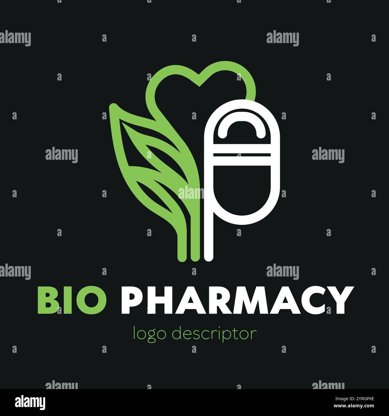 Bio technology and pharmacy logo design vector illustration.icon ...