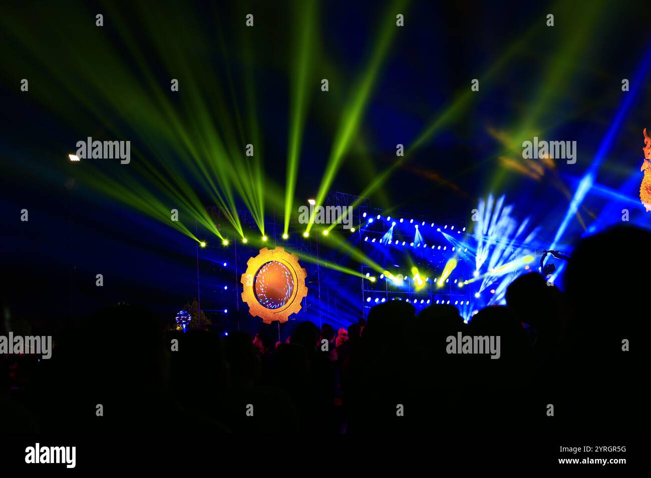Stage lighting effect in the dark, close-up pictures Stock Photo - Alamy