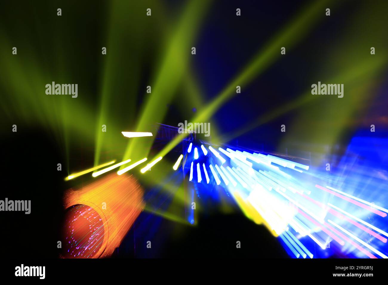 Stage lighting effect in the dark, close-up pictures Stock Photo - Alamy