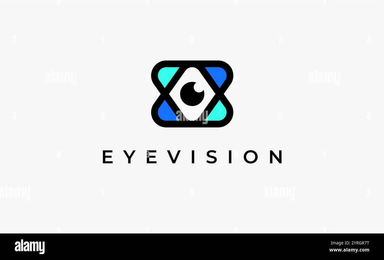 Logo Letter X and Eye Vision. Digital, visual with modern and ...