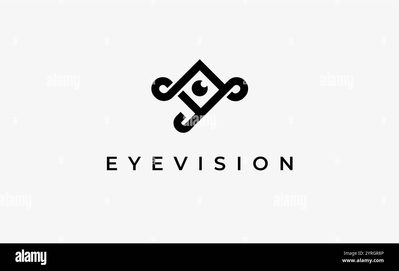 Logo Letter Y and Eye Vision. Digital, visual with modern and ...